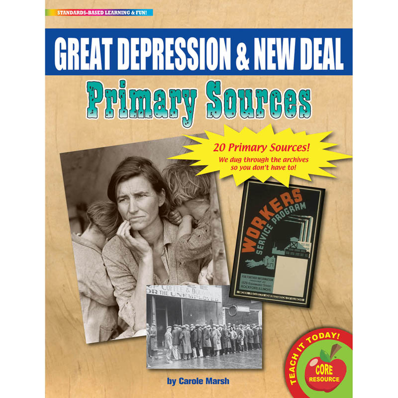 Primary Sources, Great Depression & New Deal | Bundle of 10 Packs ...