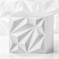 Yeslife 33-Pack White PVC 3D Wall Panel Set, 11.8"x11.8" Diamond ...