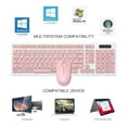 Reccazr Quiet Wireless Keyboard And Mouse Combo Full Size Usb Colorful Pink For Pc Laptop