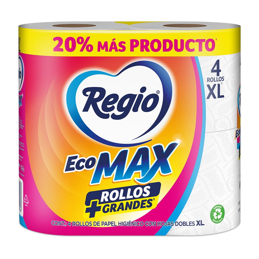 Papel Higienico Regio Ecomax 4 Rollos Con 300 Hojas Walmart En Línea