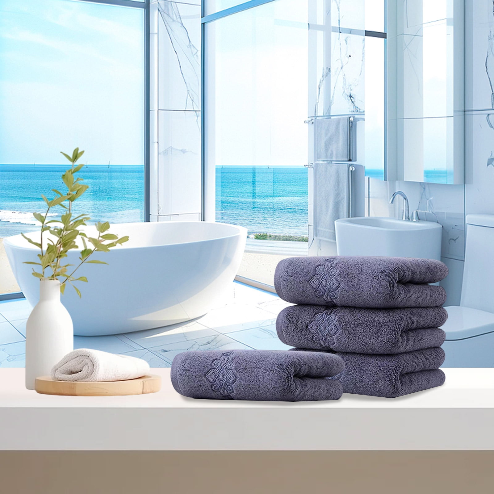 Xihbxyly Juego de Toallas de Algodón, Suaves y Absorbentes, Toallitas ...