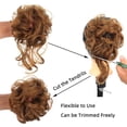 Synthetic Hair Bun Chignon Messy Curly Elastic Scrunchy False Hair ...