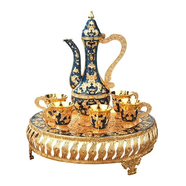 Coffee Pot Set Household with Cups and Tray Tea Serving Set Beverage ...