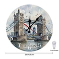 2D Flat Wall Clock Art Print, Silent Non Ticking Battery Operated ...