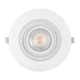 Maxxima 6 in. 5 CCT Adjustable LED Slim Eyeball Gimbal Downlight, 1400 ...