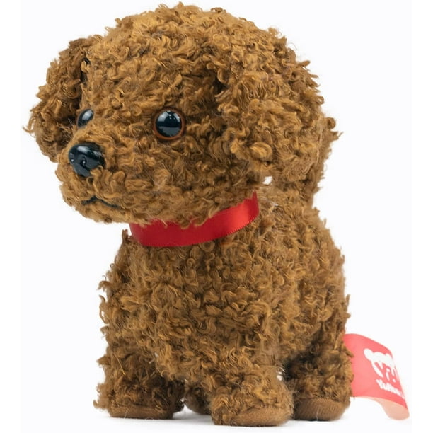 YH YUHUNG 14cm Mini Toy Dog for Kids Walking Labradoodle Dog Stuffed ...