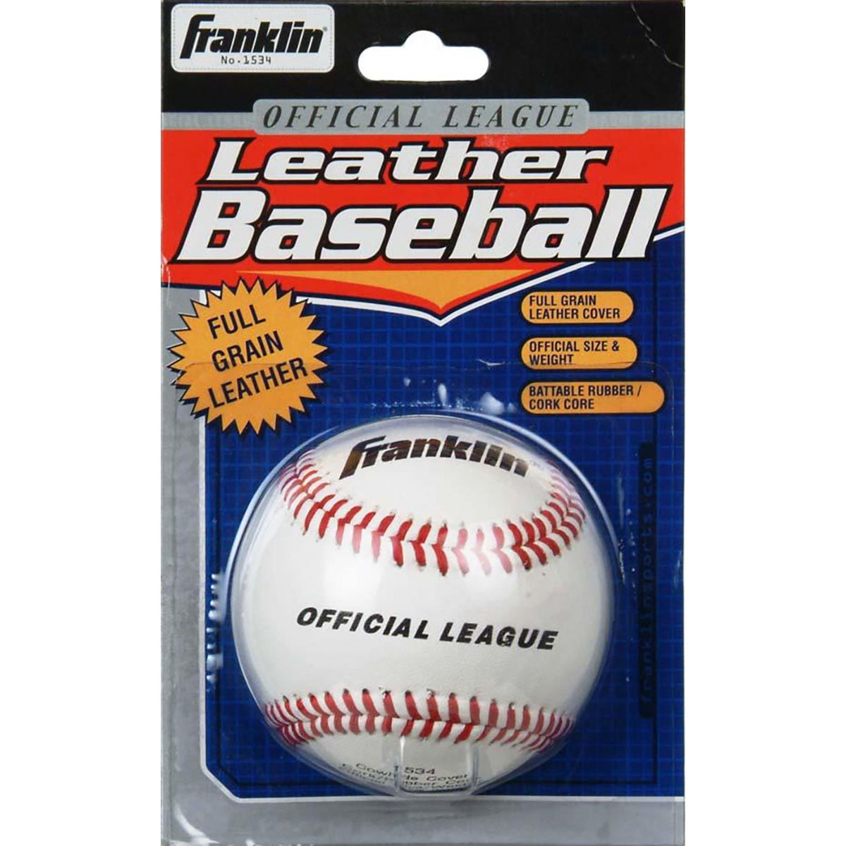 Franklin Sports Leather Baseball - 1534 - Walmart.com