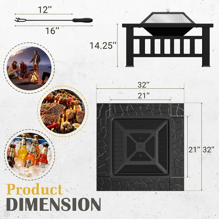 Patio Fire Pit Dimensions