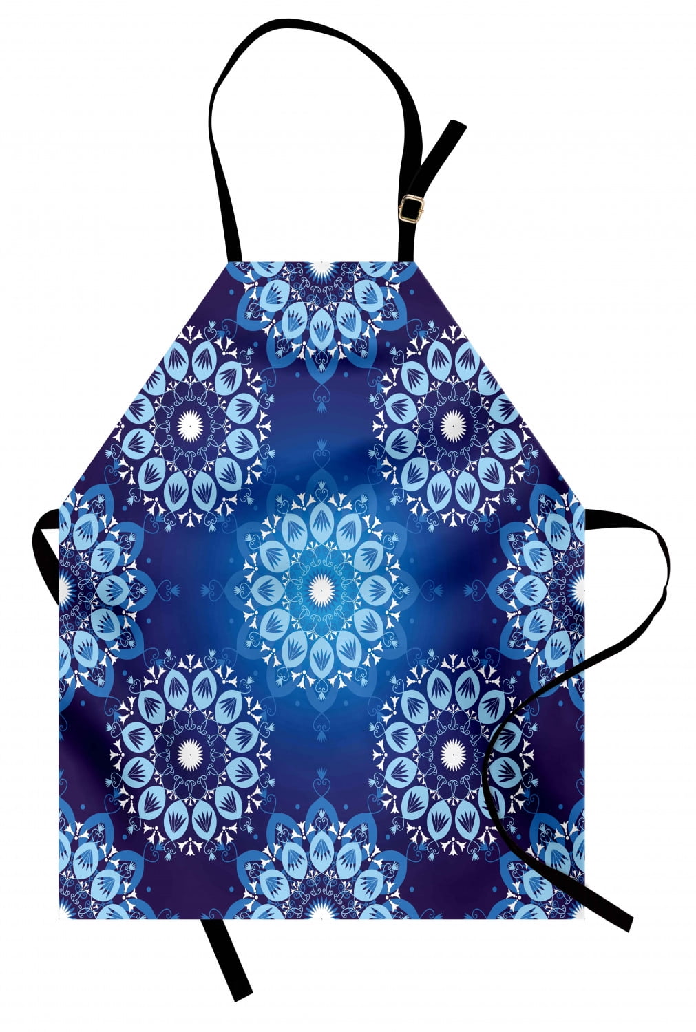 Dark Blue Apron Vintage Style Christmas Pattern with Lace Like ...