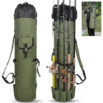 Fishing Rod Bag Pole Holder, Portable Fishing Rod Case Carrier Canvas ...