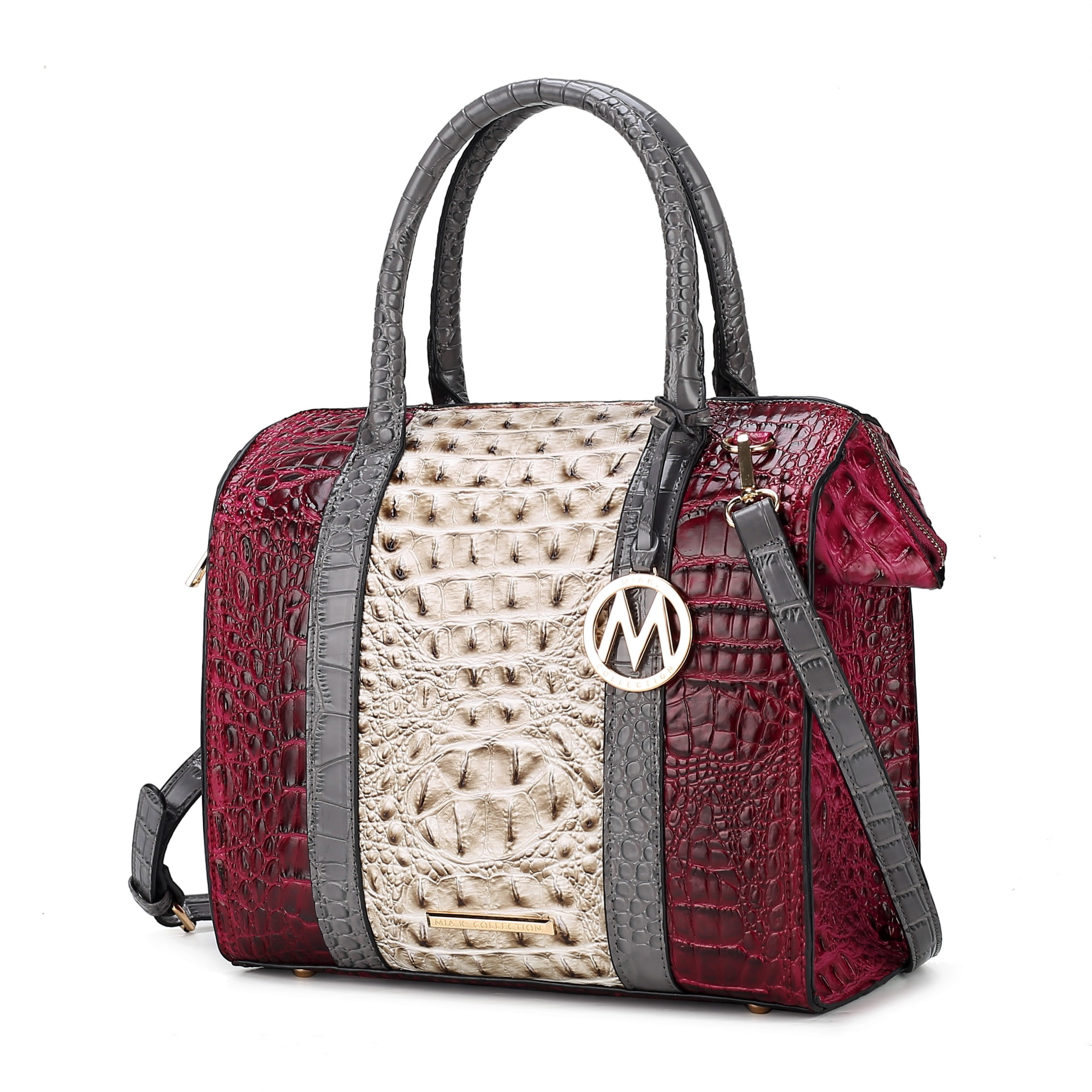 MKF Collection Ember Faux Crocodile-Embossed Vegan Leather Women's ...