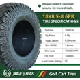 WOLF PACK Golf Cart Tires, 18x8.50-8 Tubeless, Durable, All-Terrain ...