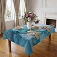 Abstract Natural Teal Marble Rock Table Cloth 52x70in, Waterproof ...