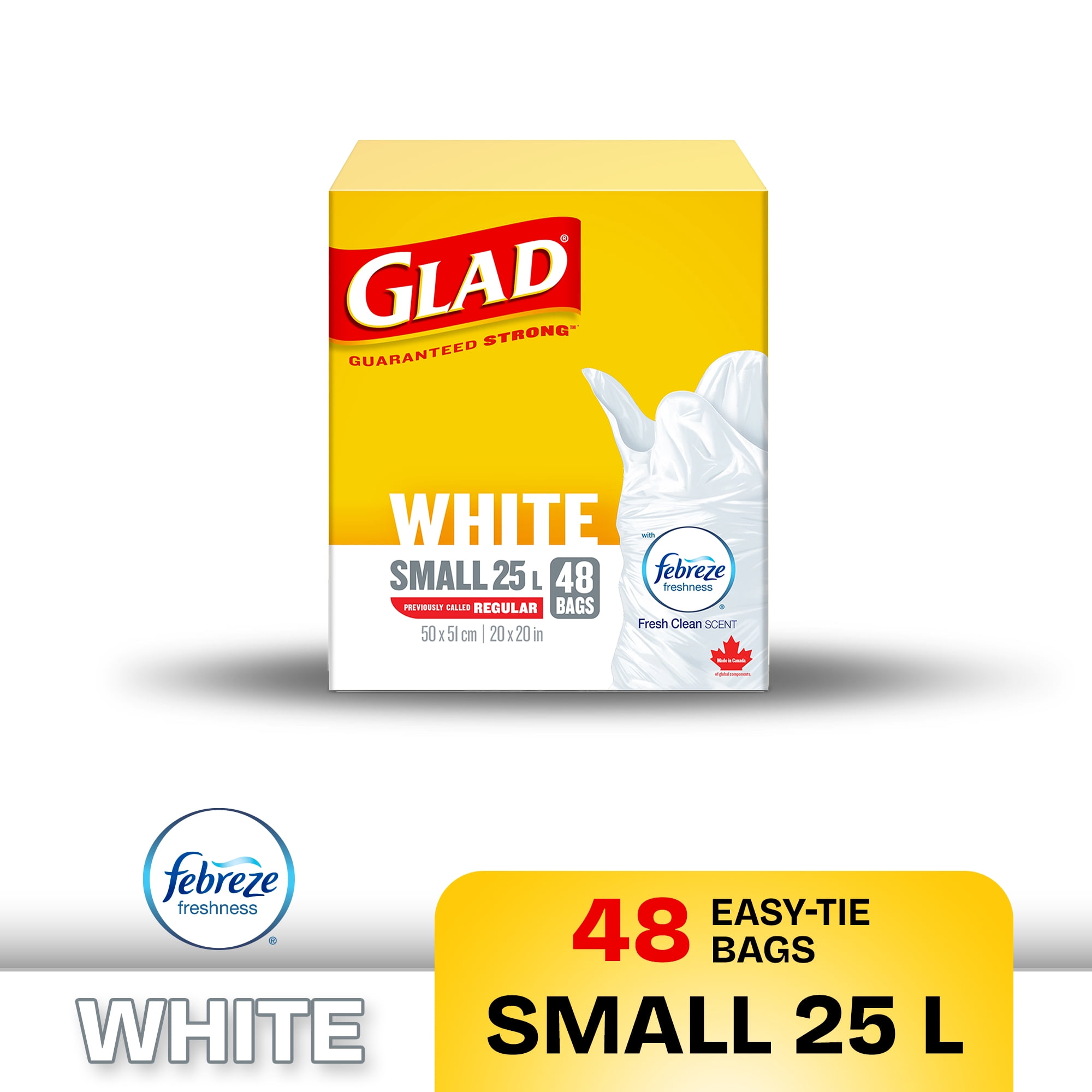 Click here for Glad White Garbage Bags - Small 25 Litres - Febrez... prices