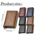 Blue PU Leather Credit Card Case, 10x6cm Slim Organizer for Business ...