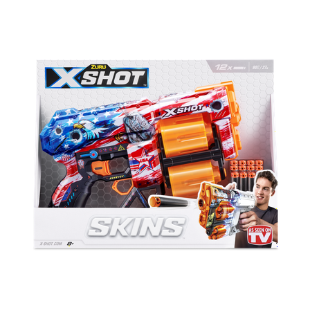 XSHOT Skins Lock Blaster (16 Darts) Air Pocket Technology Outdoor Foam ...