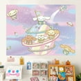 Sanrio Kawaii Kuromi Poster Cinnamoroll My Melody Anime Cute Dormitory ...