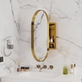 Bathroom Vanity, 20x34 Inch Oval Recessed Medicine Cabinet, Metal ...
