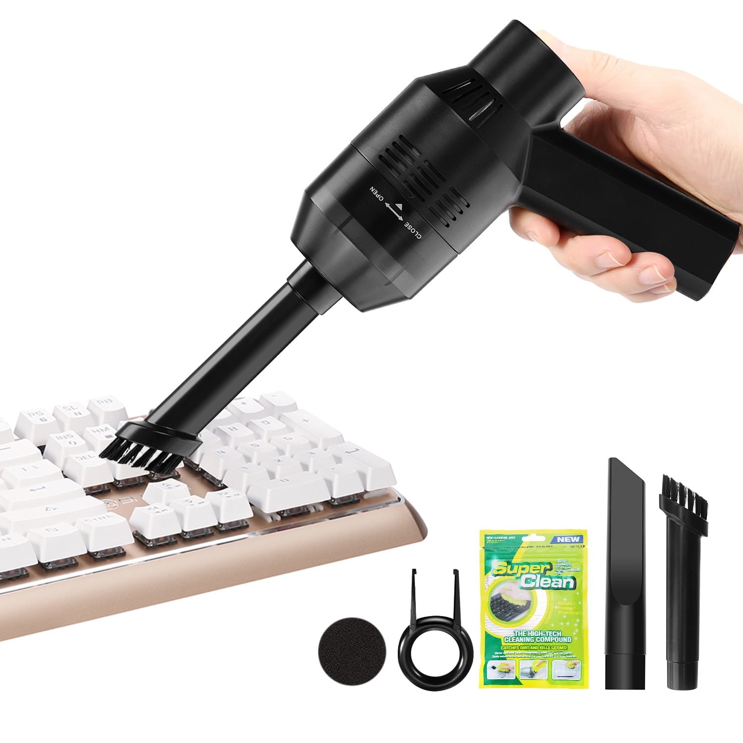 MECO Keyboard Cleaner with Cleaning Gel Rechargeable Mini Vacuum ...