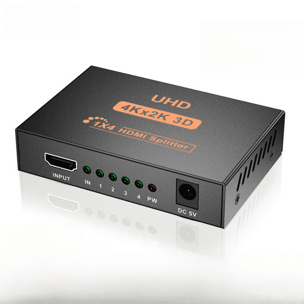 Divisor de video HDMI 4K HD Divisor de 1 entrada y 4 salidas Divisor ...