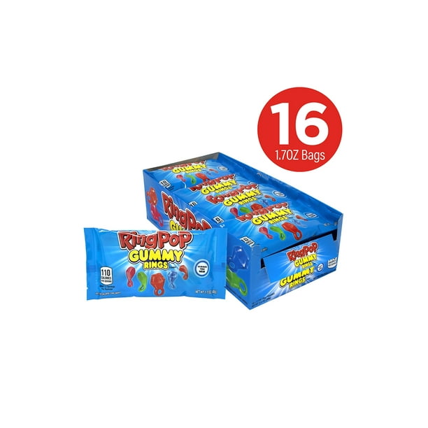 RING POP Gummies Rings Candy Assorted Flavors Gummy Variety, 16 Count ...