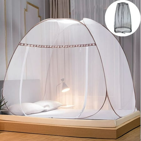 ZMLEVE Mosquito Netting for Bed with Mosquito Head Net Mesh, Travel ...