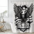 Small Stall Shower Curtain 48x72 Inch Narrow Half Size Independence Day ...