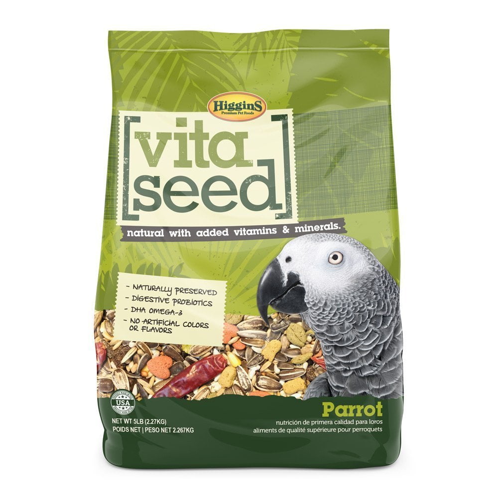 Higgins Vita Seed Parrot Food, 3 lbs., Naturally preserved By HIGGINS ...