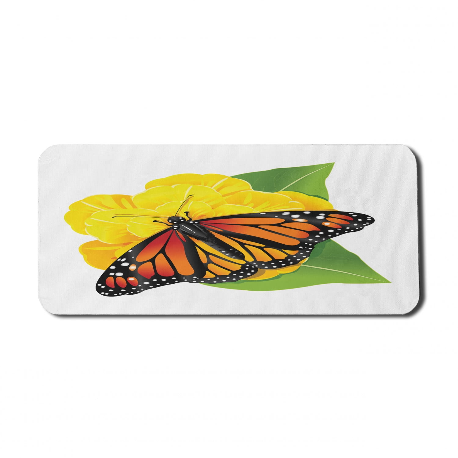 Butterfly Computer Mouse Pad, Monarch Breed Moth Insect Flower Leaves ...