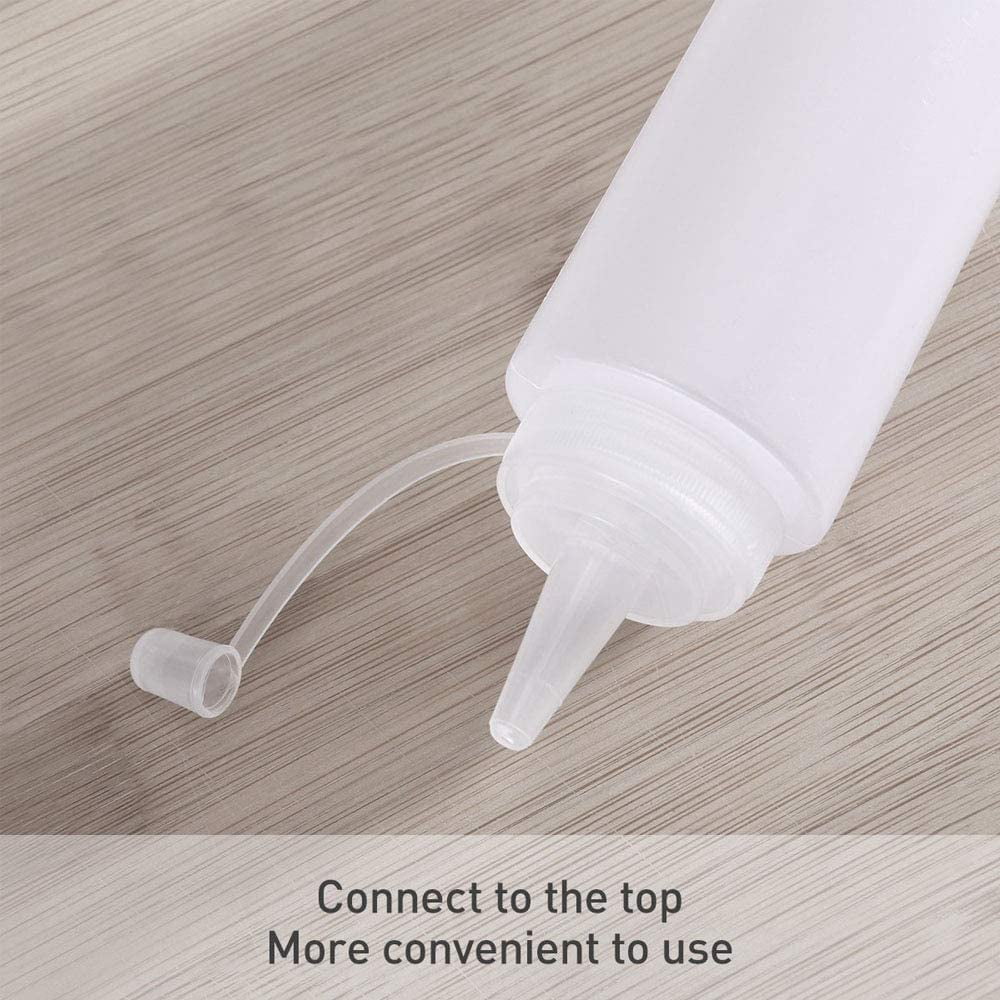 10 Pcs Clear Squeeze Bottle, Reusable Plastic Squeeze Containers for ...