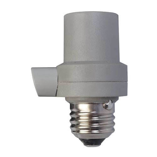 Woods 59405 Outdoor CFL LED Light Control Socket with Photocell, Grey ...