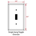OVERSIZED 1 Gang Toggle Metal Light Switch Plate Cover - One Gang Jumbo ...