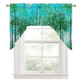 Birch Trees Swag Curtain Valance for Windows, Spring Summer Art Forest ...