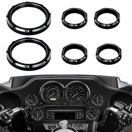 4" Speedometer Tachometer Gauges Trim Ring + 2" Auxiliary Gauge Bezels ...