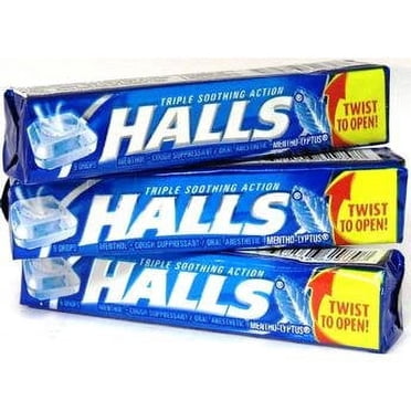 Halls Menthol Drops Honey-Lemon, 20 packs of 9 - Walmart.com