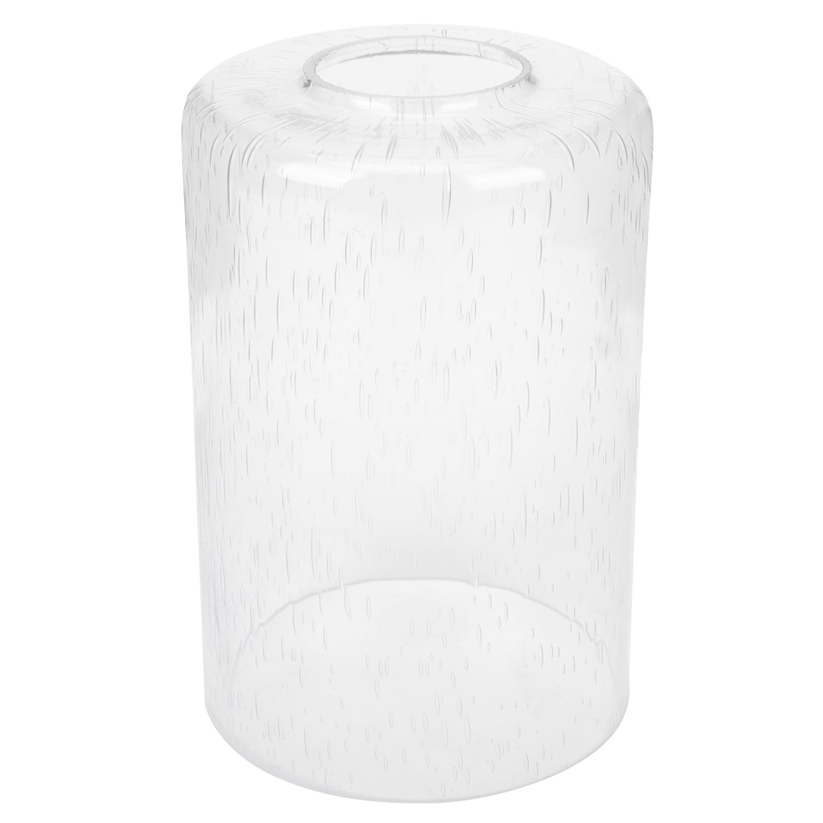 OUNONA Glass Shade Cover Seeded Clear Covers Cylinder Lamp Bubble ...