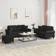 3 Piece Living Room Furniture Set, Leather Sofa Set for Living Room ...