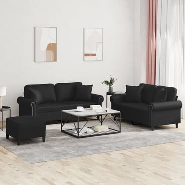 Traditional Custom Mohawk Finish Leather 3Pcs Sofa Set By Homey Design ...