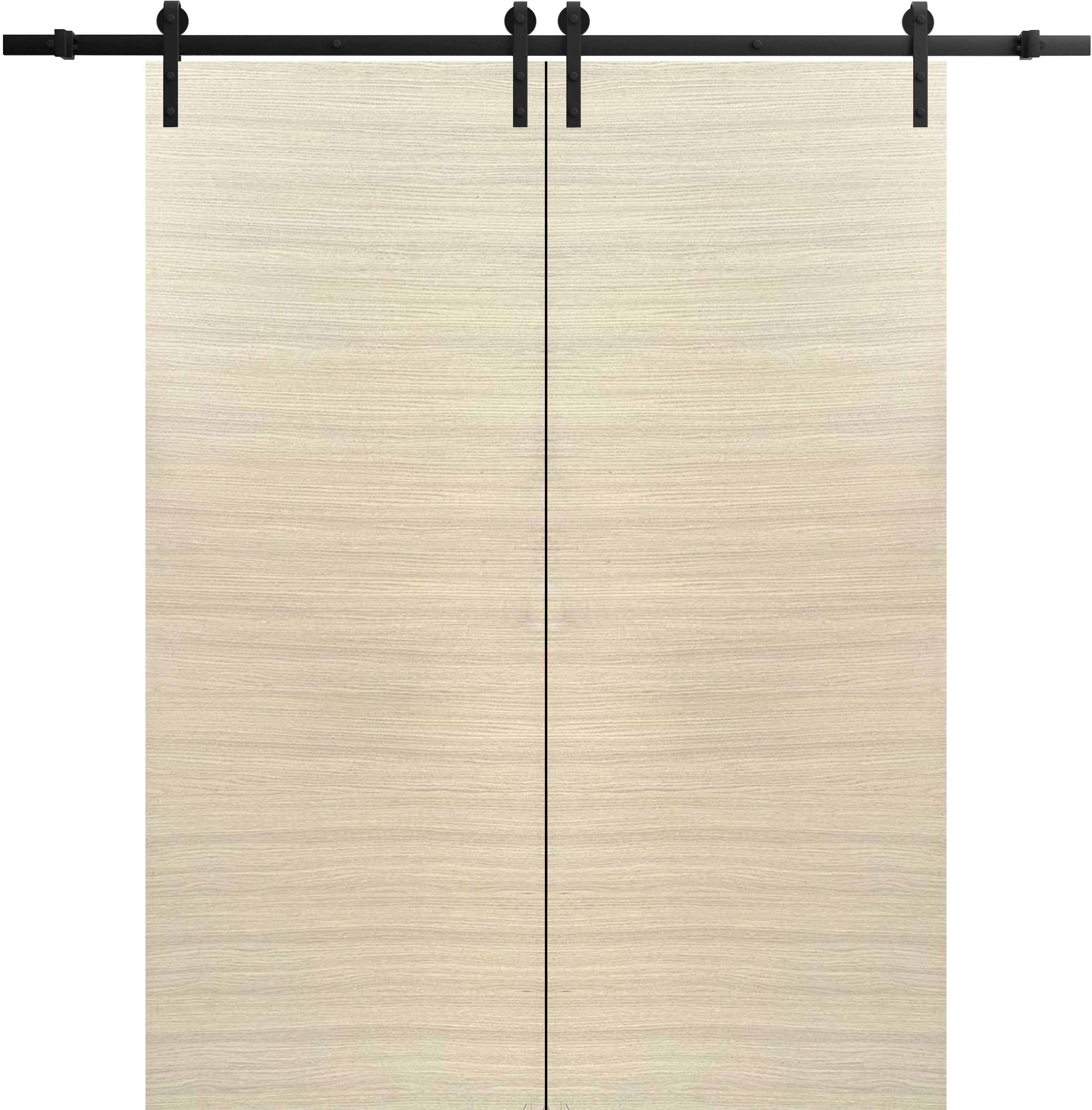 Sturdy Double Barn Door 84 x 84 inches | Planum 0010 Natural Veneer ...
