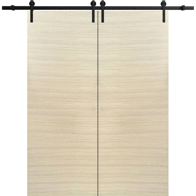 Sturdy Double Barn Door 84 x 84 inches | Planum 0010 Natural Veneer ...