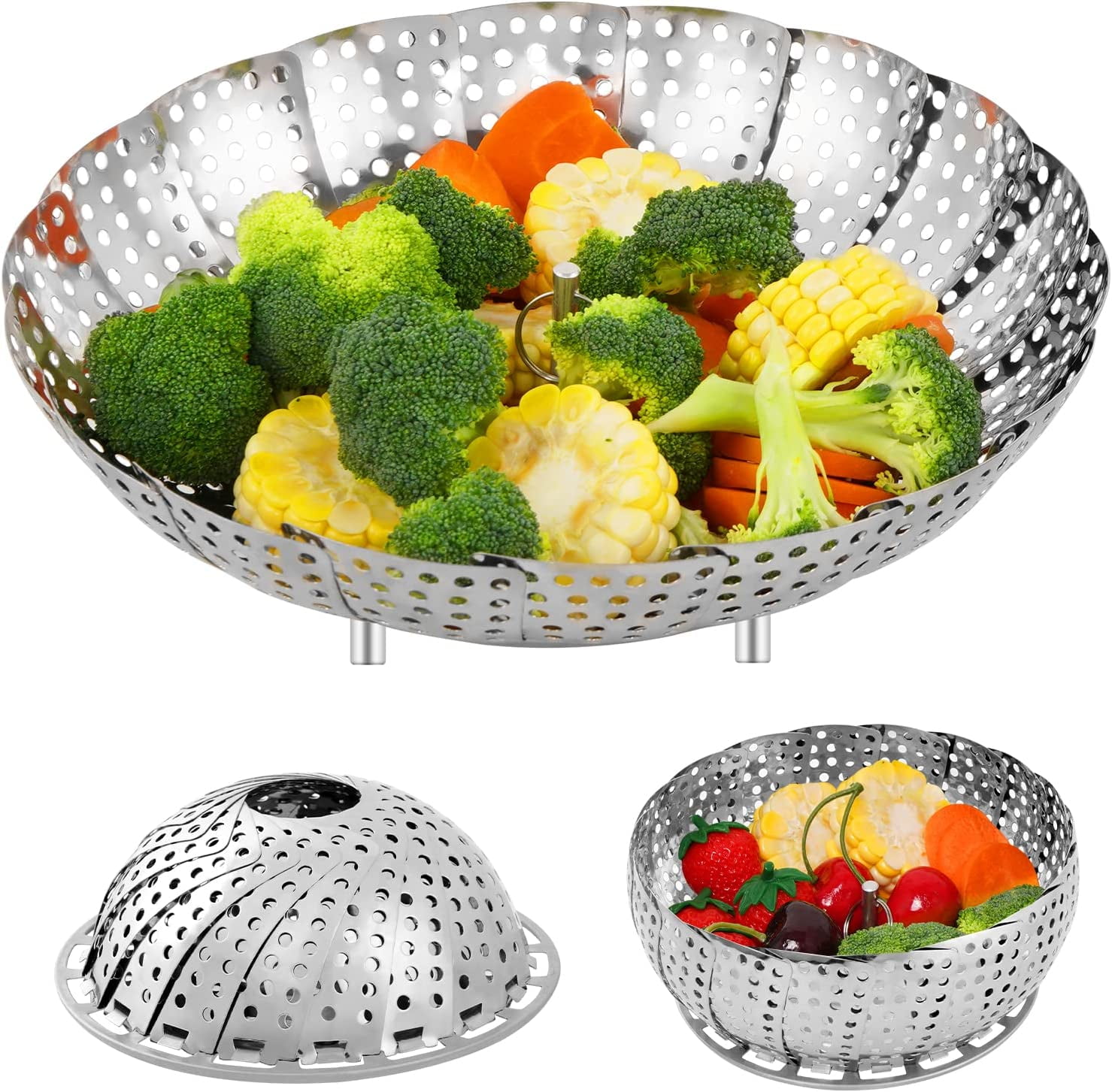Vegetable Steamer Basket Stainless Steel Vegetable Steamer for Cooking ...