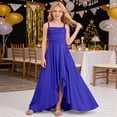Bobifish Big Girls Maxi Dresses Spaghetti Strap Square Neck Ruched ...