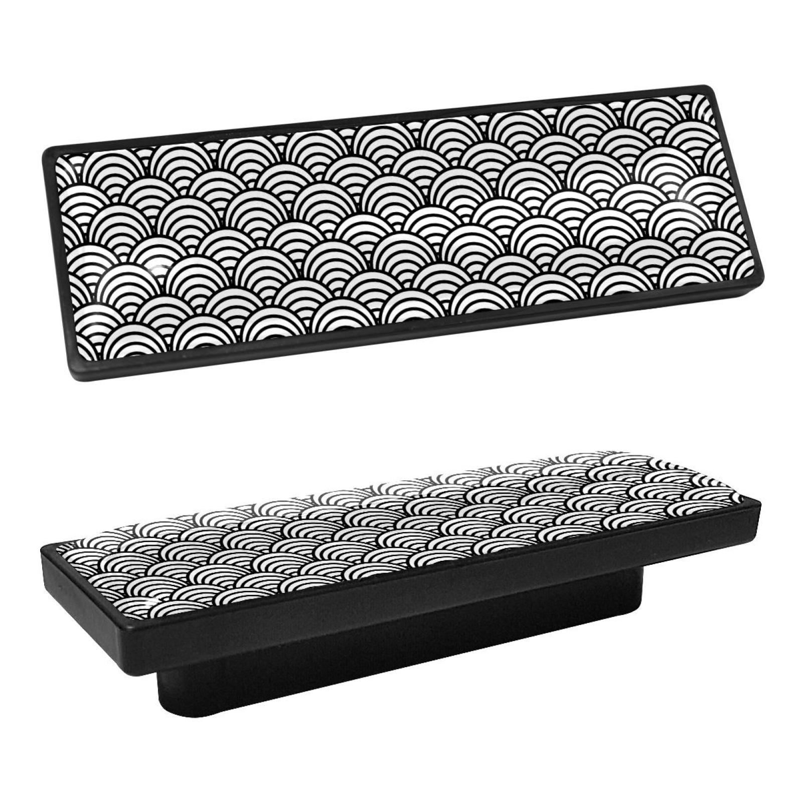 4 Pcs Rectangle Cabinet Handle Cupboard Knob Drawer Pulls Handle Fish ...