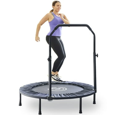 40" Foldable Trampoline Fitness Rebounder with Resistance Bands ...