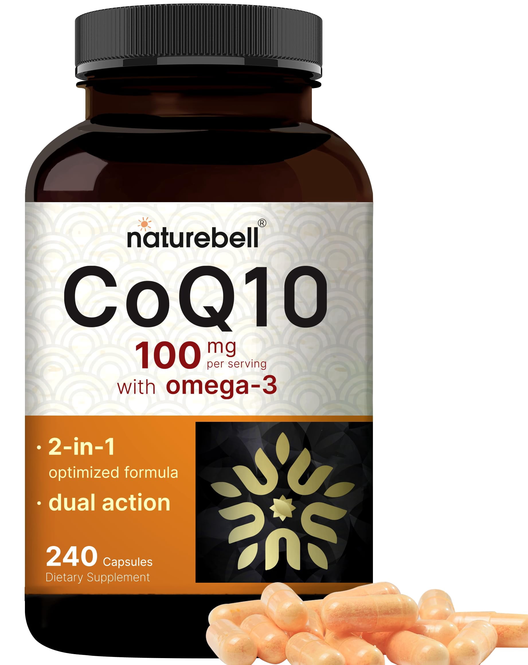 Suplemento NatureBell CoQ10 (ubiquinona) 100 mg con Omega-3 | Walmart ...