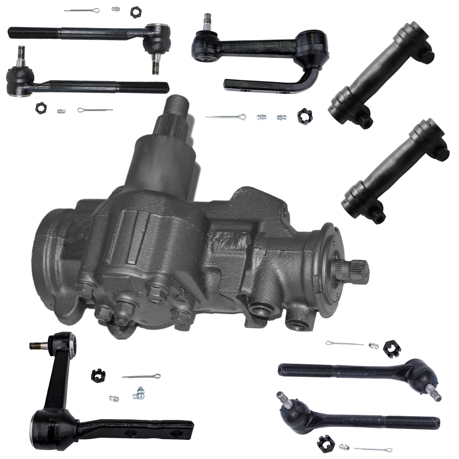 Detroit Axle - 9-Piece Suspension/Gearbox Kit - 1 Power Steering ...