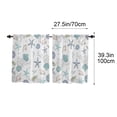 BSJJY 2D Print Kitchen Short Curtain, Washable Half Window Curtain ...