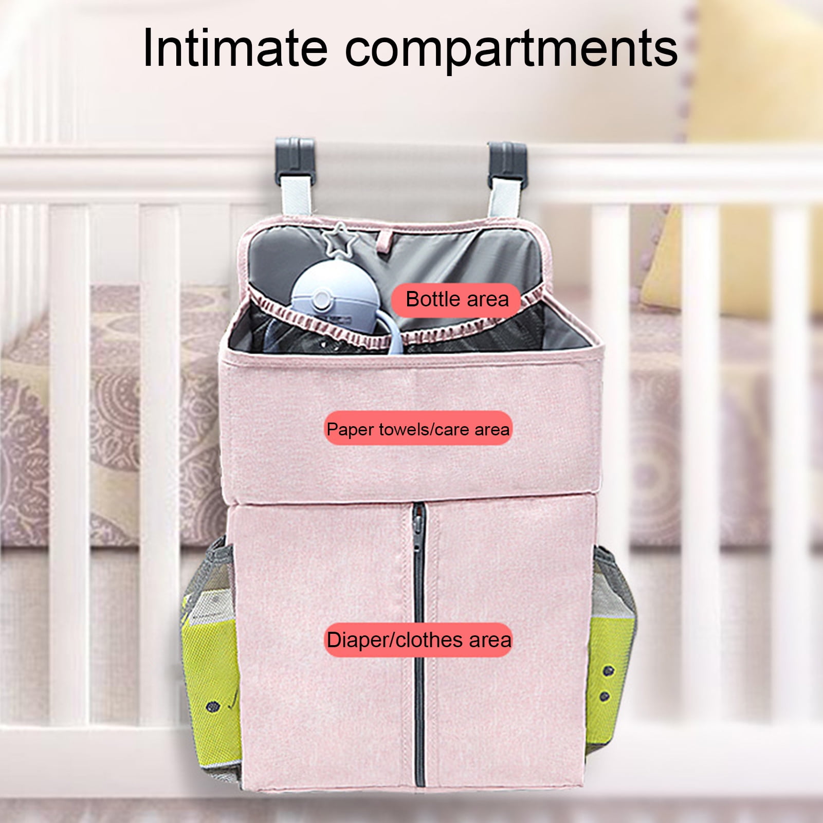 Buy Nursery Organizer and Baby Diaper Caddy Baby Crib Diapers Stacker ...