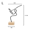 Simple Abstract Outline Sculpture Wrought Iron Figure Table Minimalist ...