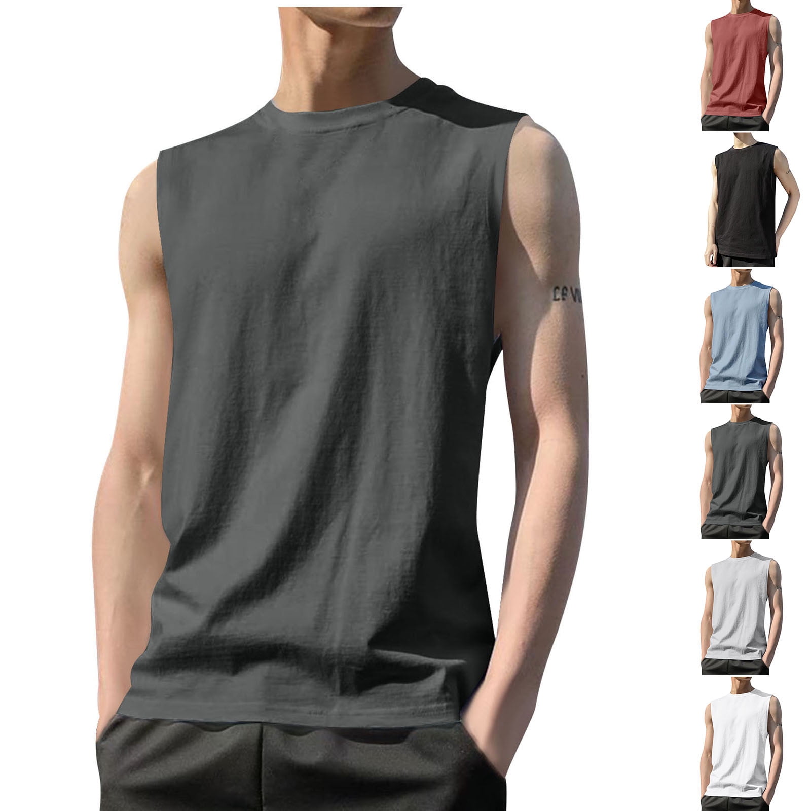 Click here for Fnfyfh Clearance Mens Workout Tanks White  Mens So... prices